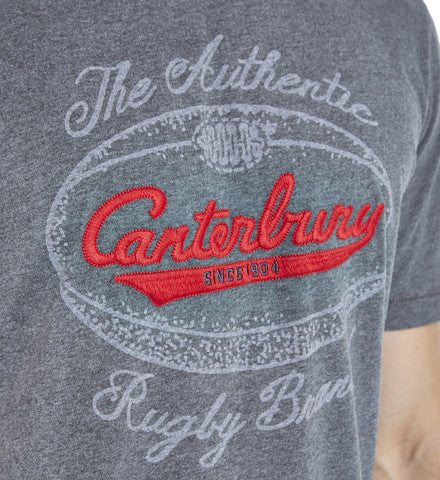 Canterbury Authentic Rugby Ball Tee Charcoal Marle – BallsOutRugby